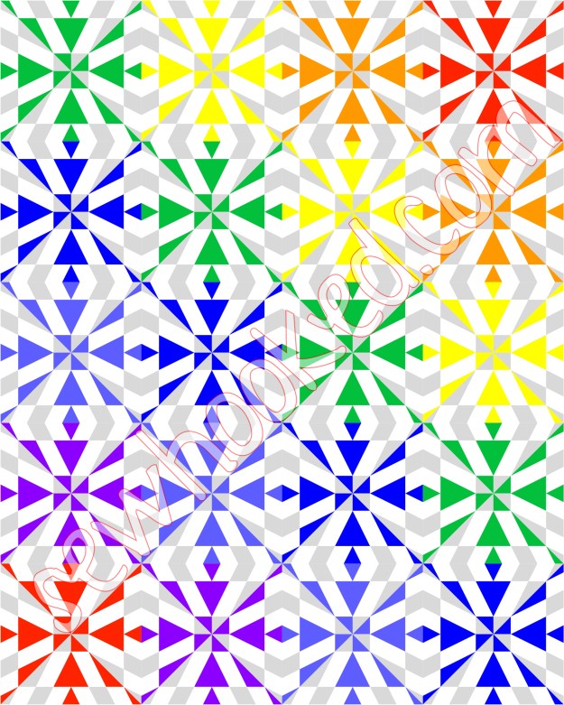 Rainbow Cascade – Nudge for Set 13 | Sewhooked