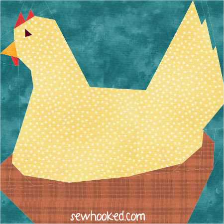 paper pieced chicken | Sewhooked