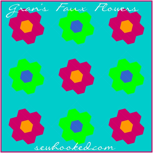 Free Pattern Friday (Gran’s Faux Flowers) + How to Paper Piece Crazy ...